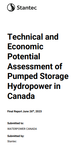 [Stantec] Technical and Economic Potential Assessment of Pumped Storage Hydropower in Canada 보고서 발간