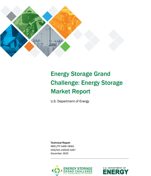 [DOE] Energy Storage Grand Challenge: Energy Storage Market Report 발간