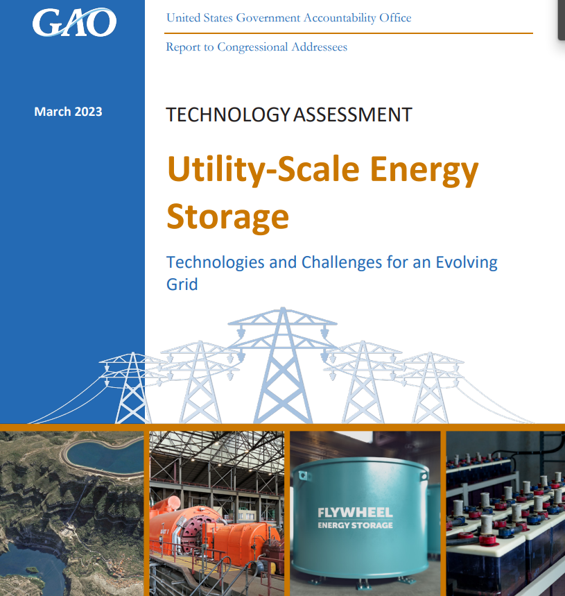[GAO] Utility-Scale Energy Storage 보고서 발간